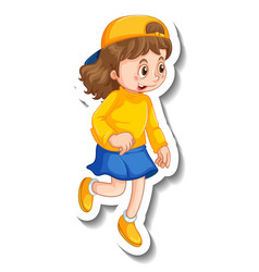 A brunette girl student character Royalty Free Vector Image