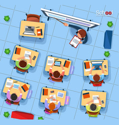 Top view school concept in Royalty Free Vector Image