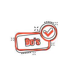Dos and donts sign icon in transparent style like Vector Image
