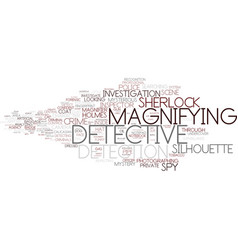 Detection word cloud concept Royalty Free Vector Image