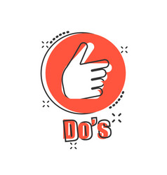 Dos and donts sign icon in transparent style like Vector Image