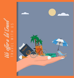 Travel and tour poster design around the world Vector Image