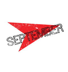 September rubber stamp Royalty Free Vector Image
