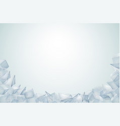 Triangular winter blue ice frost background Vector Image