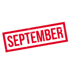 September rubber stamp Royalty Free Vector Image