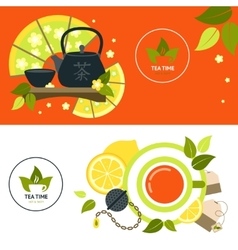 Realistic tea brewing bag icon set Royalty Free Vector Image