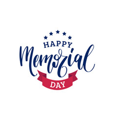 Happy memorial day handwritten phrase in Vector Image