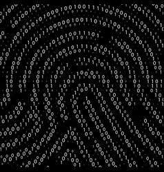 Cyber security id concept fingerprint in key Vector Image
