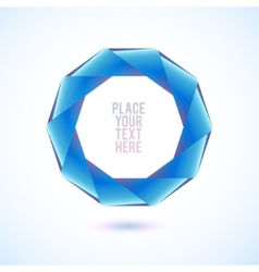 Blue decagon shape on white background Royalty Free Vector