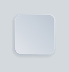 White rectangle button 3d web interface element Vector Image