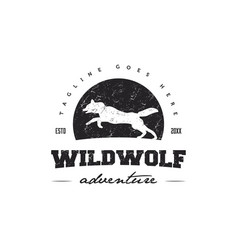 Wild wolf logo Royalty Free Vector Image - VectorStock