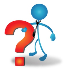 Hooded man with question mark on place face Vector Image