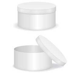 Blank round box template for your package design Vector Image