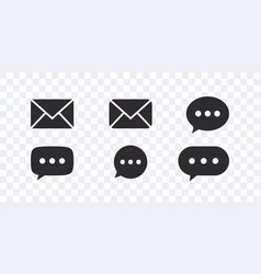 Chat bubble message icon Royalty Free Vector Image