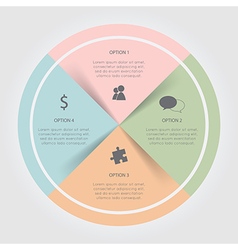 Color circular Chart Infographic Royalty Free Vector Image