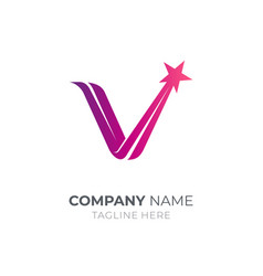 Star love hearth line art logo letter a symbol Vector Image