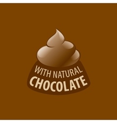 Dark chocolate logo template Royalty Free Vector Image