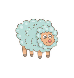 Scared sheep Royalty Free Vector Image - VectorStock