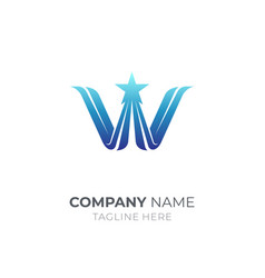W star logo Royalty Free Vector Image - VectorStock