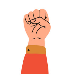 Fist cartoon symbol be strong lettering Royalty Free Vector