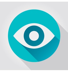 Eye icon flat design Royalty Free Vector Image