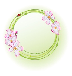 Spring frame with flowers Royalty Free Vector Image