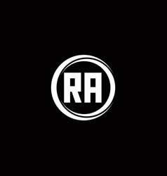 Ra logo with triangle shape and circle Royalty Free Vector