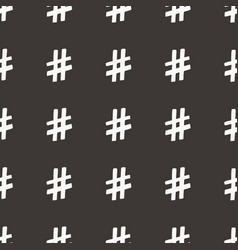 Hand drawn hashtag symbol seamless pattern Vector Image