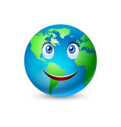 A smiling planet earth Royalty Free Vector Image