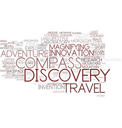Discovery word cloud concept Royalty Free Vector Image