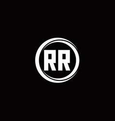 Rr logo monogram design template Royalty Free Vector Image