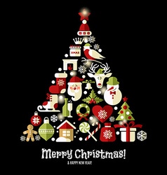 Christmas set of icons Royalty Free Vector Image