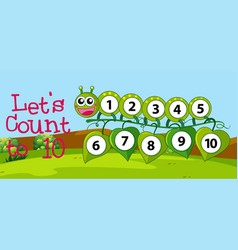 Math count number to ten Royalty Free Vector Image