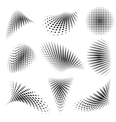 Convex abstract halftone distorted star frame Vector Image