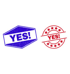 Yes exclamation unclean seals in round and hexagon