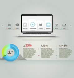 Technology infographics Royalty Free Vector Image