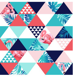 Exotic beach trendy seamless pattern patchwork Vector Image