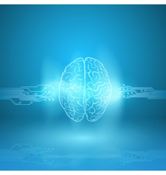 Brain on white background Royalty Free Vector Image