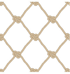 Endless nautical rope pattern hand drawn Vector Image