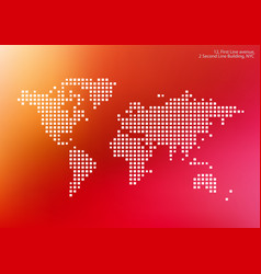 World map with squares rectangles for Royalty Free Vector