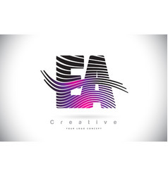 Ea letter logo design purple texture creative Vector Image