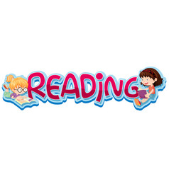 Font design for word reading Royalty Free Vector Image