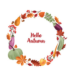 Autumn word handwritten with elegant cursive font Vector Image