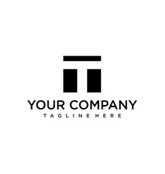 Abstract t letter circle swoosh logo icon template