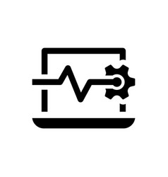 Computer engineering icon gear and laptop Vector Image