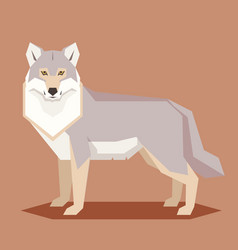 Flat geometric wolf Royalty Free Vector Image - VectorStock