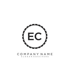 Initial ec elegant luxury monogram logo or badge Vector Image