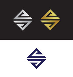 Angular form geometric letter s logo monogram Vector Image