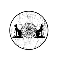 Wiccan symbol of protection set of mandala wicca Vector Image