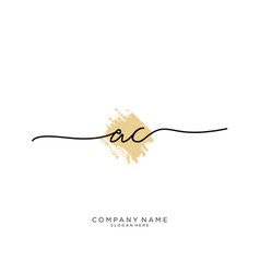 Ac initial handwriting logo design Royalty Free Vector Image